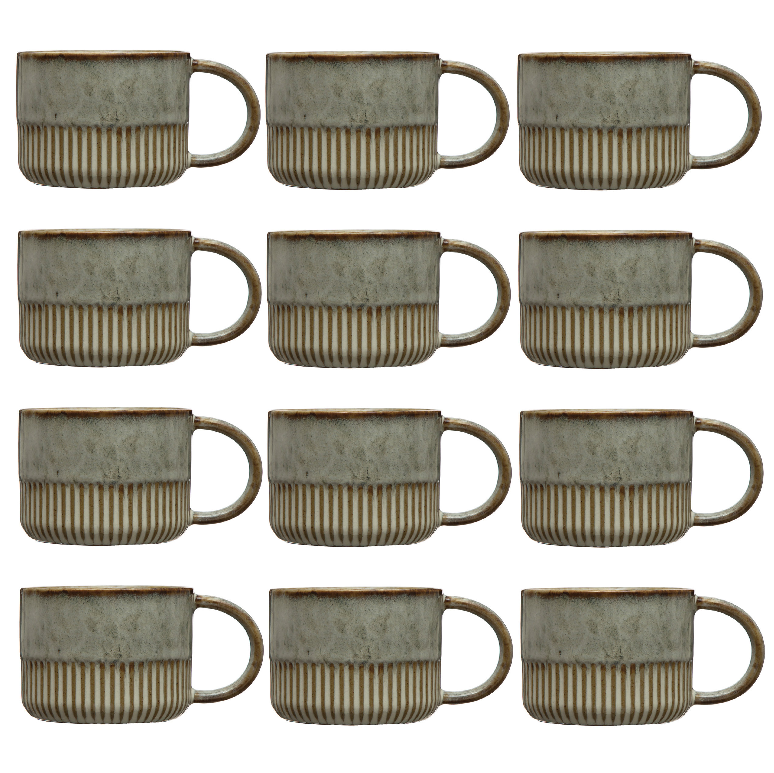 Birch Lane Stoneware Mug With Crimped Bottom In Reactive Glaze ...