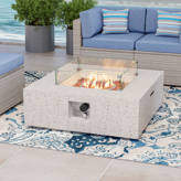 Sol 72 Outdoor™ Abigale Concrete/Glass Propane/Natural Gas Fire Pit ...