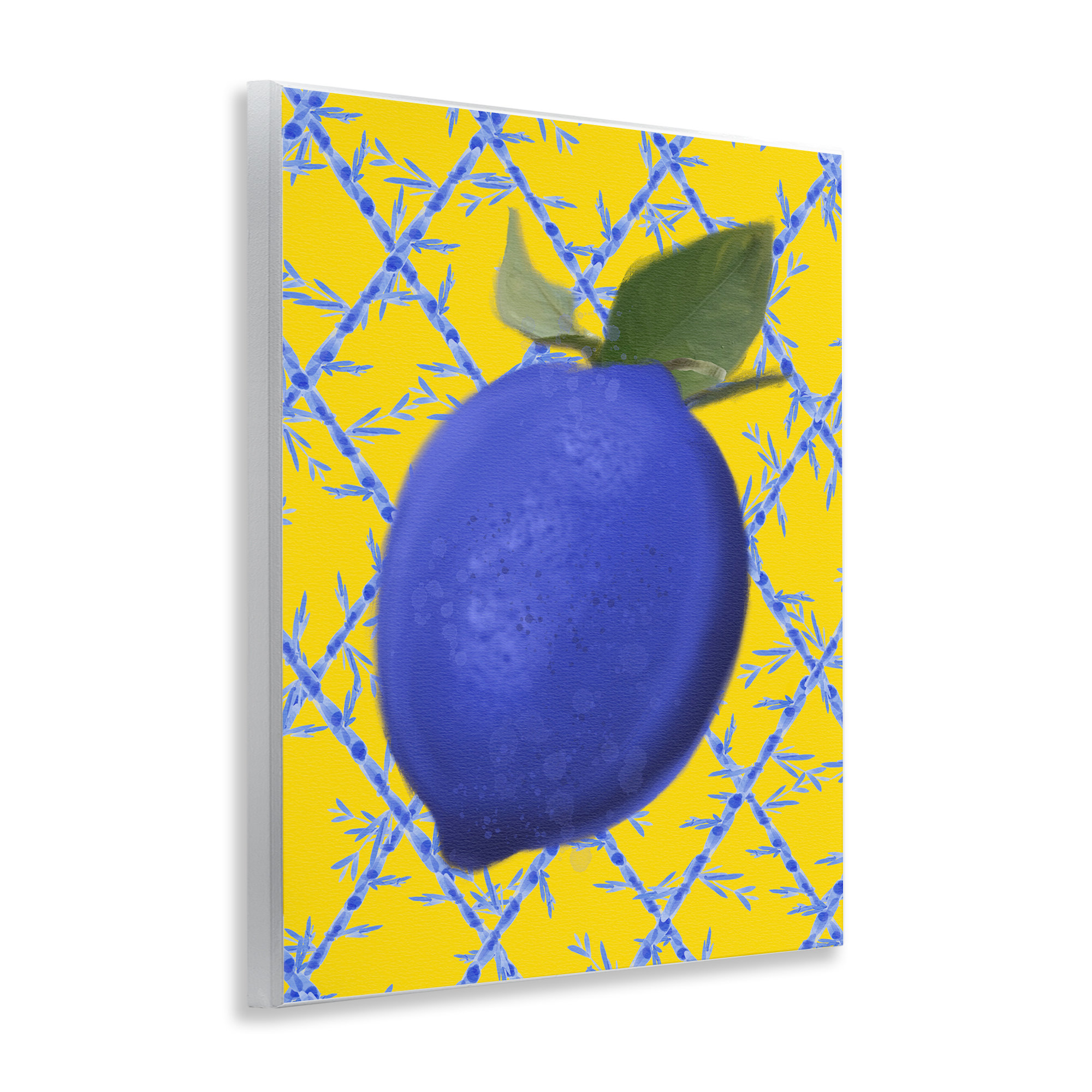 Wrought Studio™ Blue Lemon over Yellow Wall Plaque, design by Matthew ...