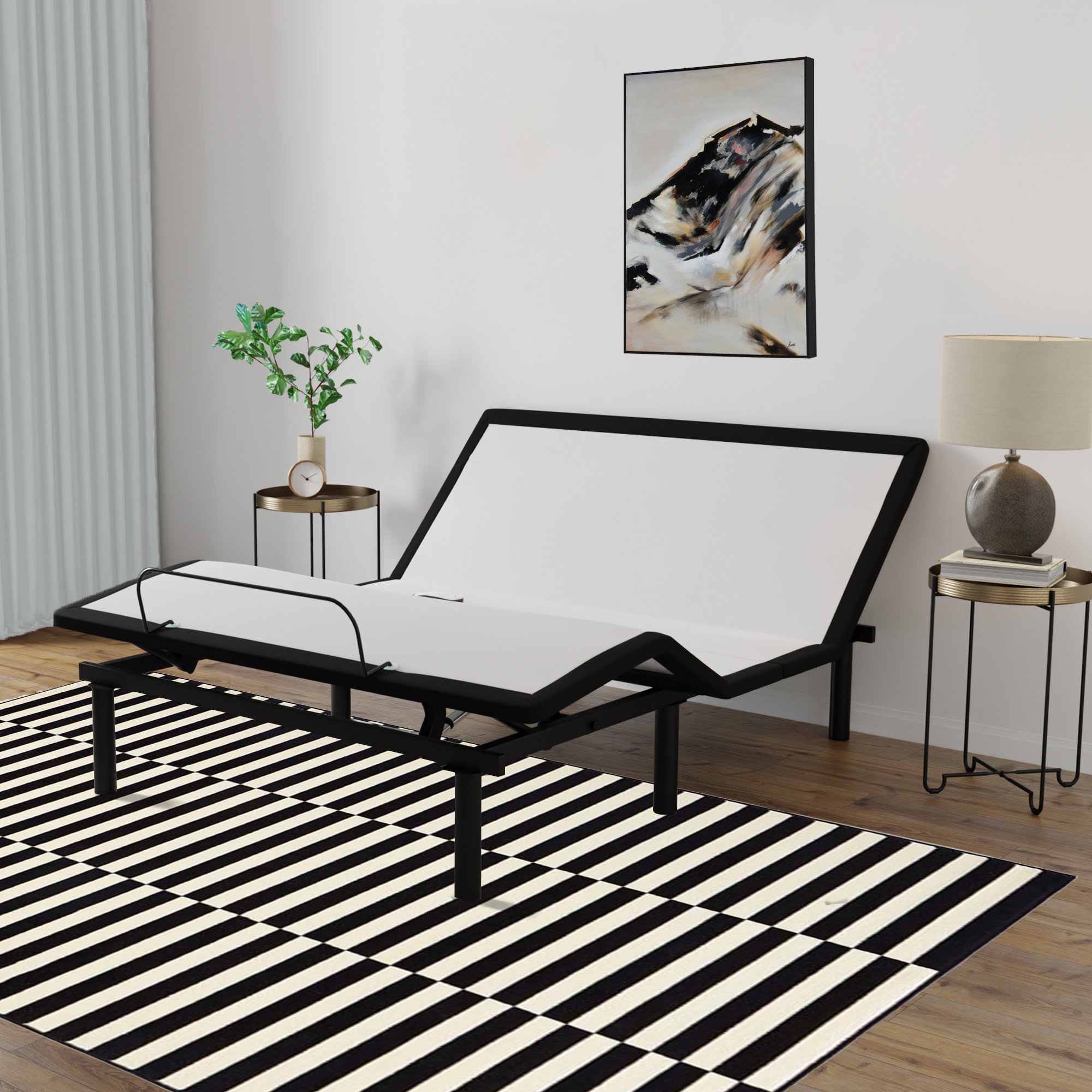 Alwyn Home Shartlesville 15-inch Adjustable Bed Base With Head and Foot ...