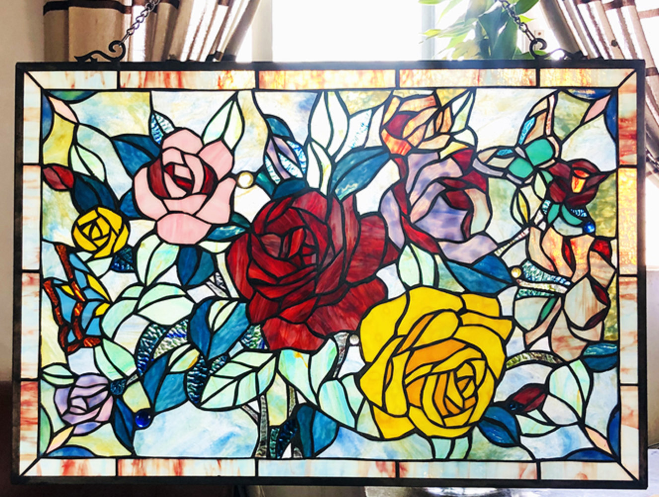 Rosalind Wheeler Erin Sunsprite Stained Glass Window Panel & Reviews ...
