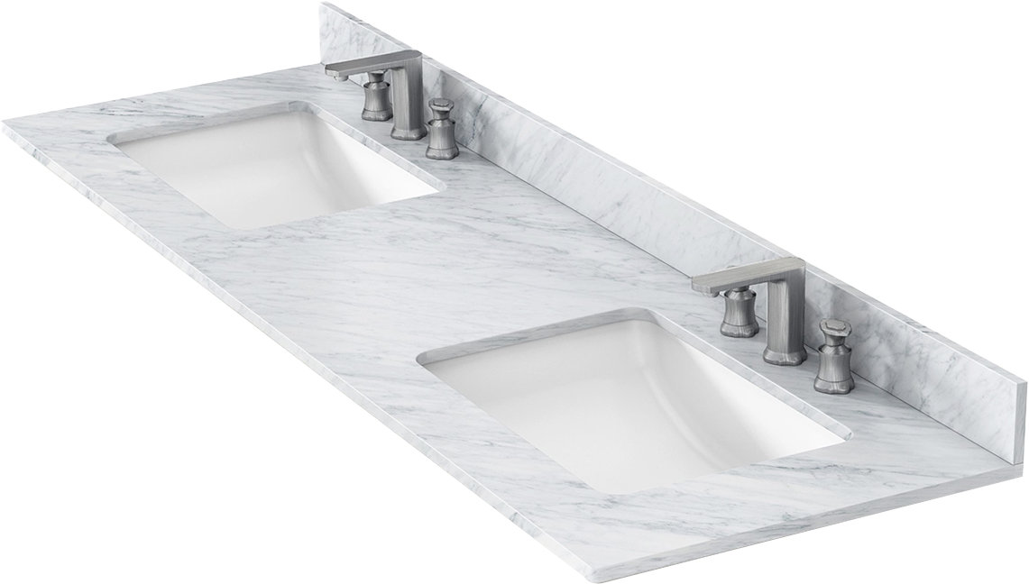 HIGEINE 73'' Double Bathroom Vanity Top with Sink | Wayfair