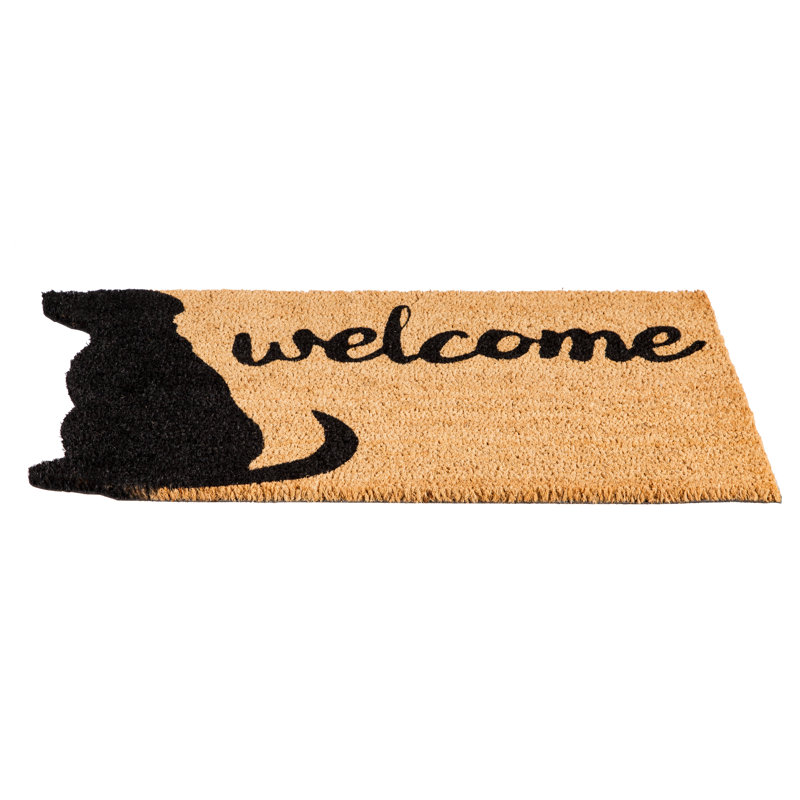 Winston Porter Coover Dog Shaped Outdoor Welcome Mat & Reviews | Wayfair