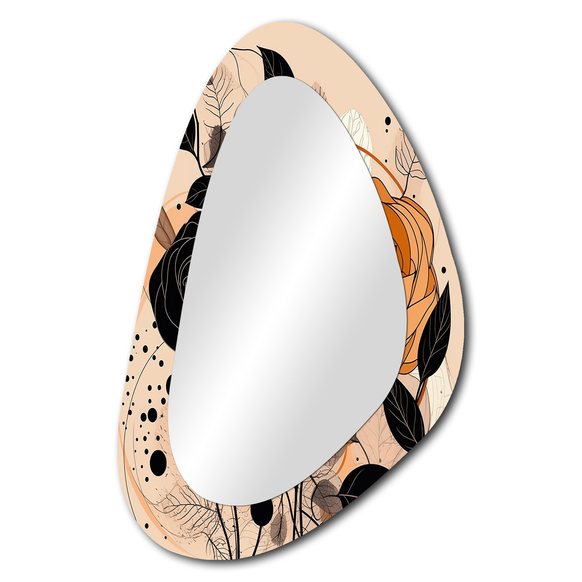 Design Art Retro Terracotta Wildflowers Illustration V - Abstract ...