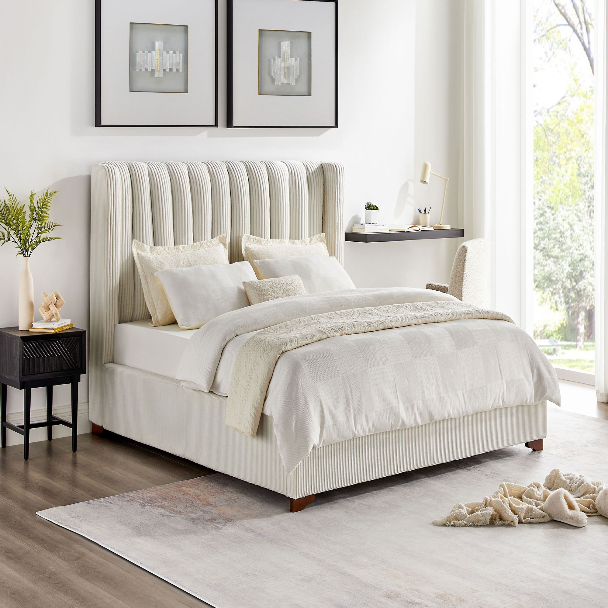 Latitude Run® Modern Design Bed Frame Upholstered Bed Frame Platform ...