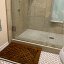 Millwood Pines Burks Rectangle Teak & Wood Bath Rug & Reviews | Wayfair