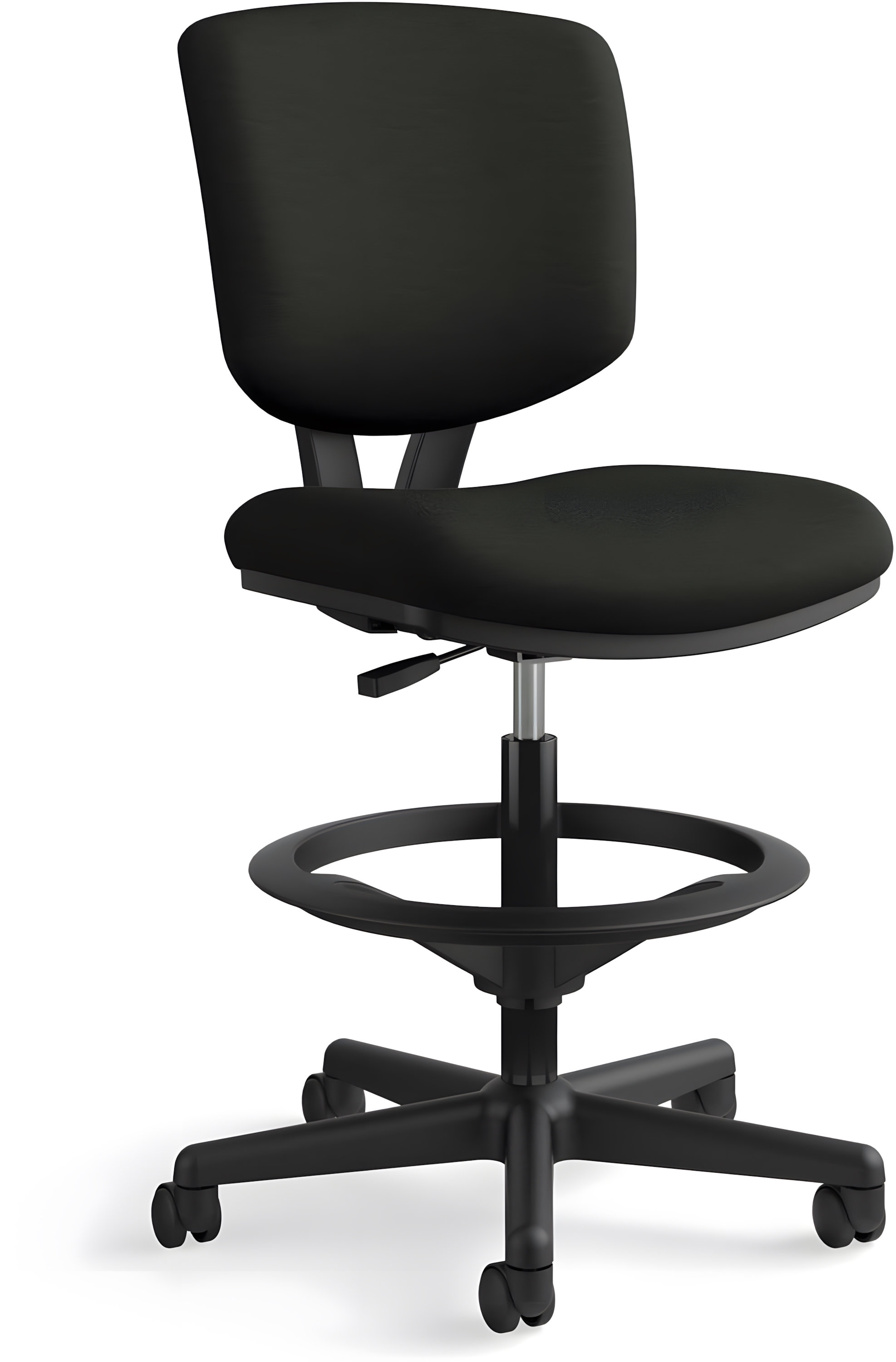 Benzara Adjustable Standing Desk Stool - Ergonomic Leather Swivel Chair ...
