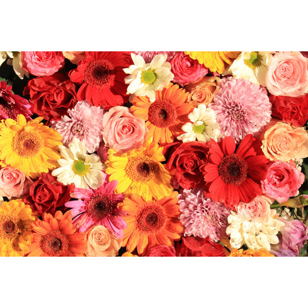 Ebern Designs Nynne Colourful Wedding Flower Arrangement On Canvas by ...