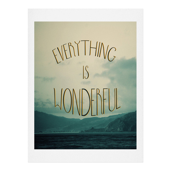 East Urban Home 'Everything Is Wonderful' Textual Art - Wayfair Canada
