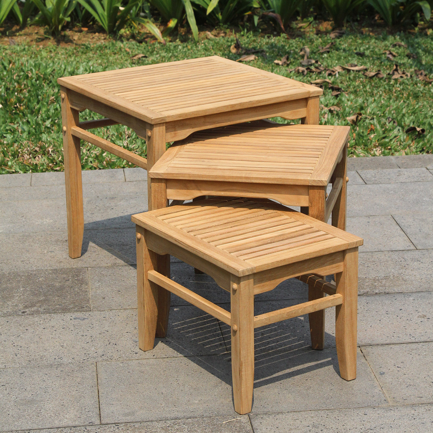 Bay Isle Home Christa Square Teak Outdoor Side Table & Reviews | Wayfair