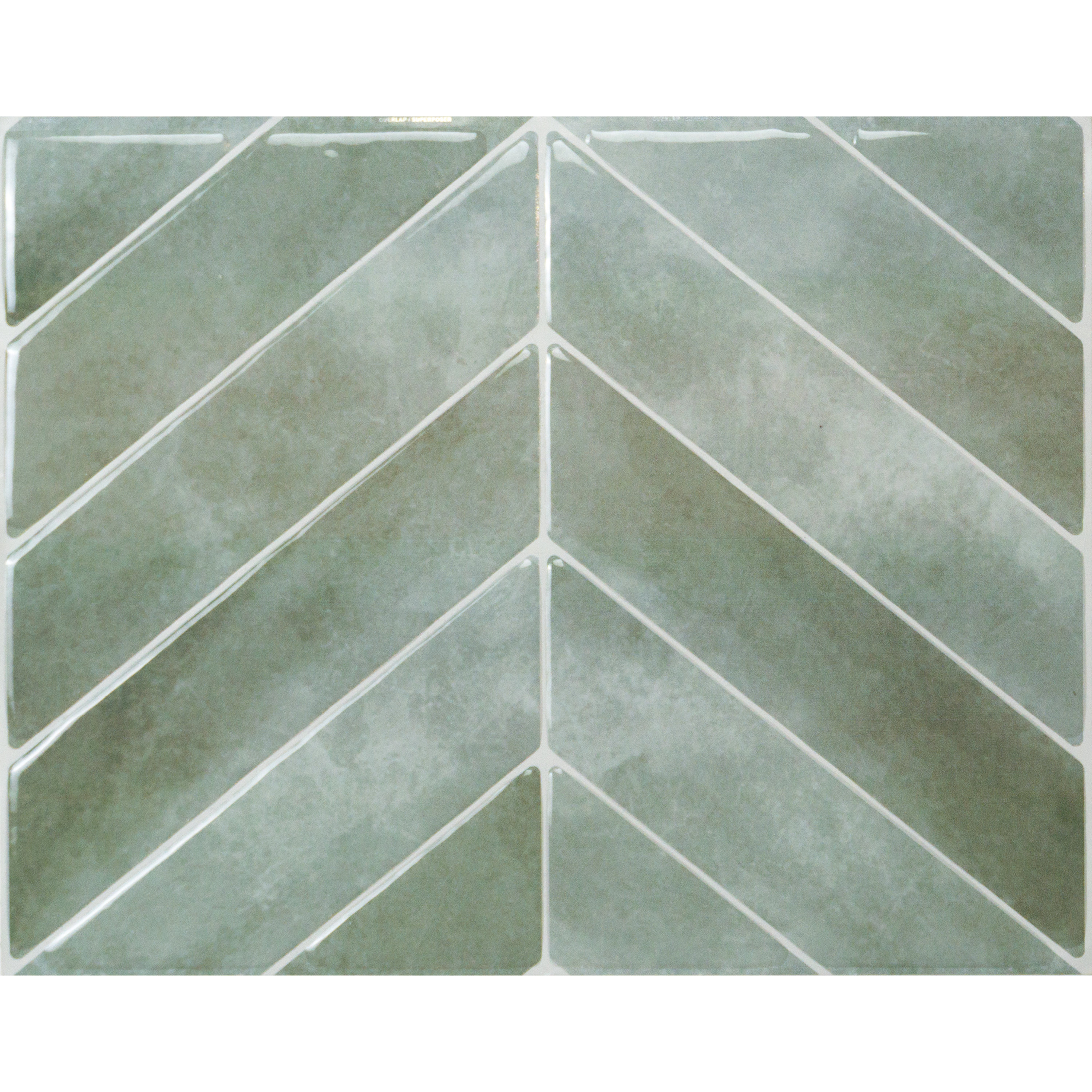 Smart Tiles Peel and Sick Gel Backsplash Chevron Tile 11" x 9" (Set of ...