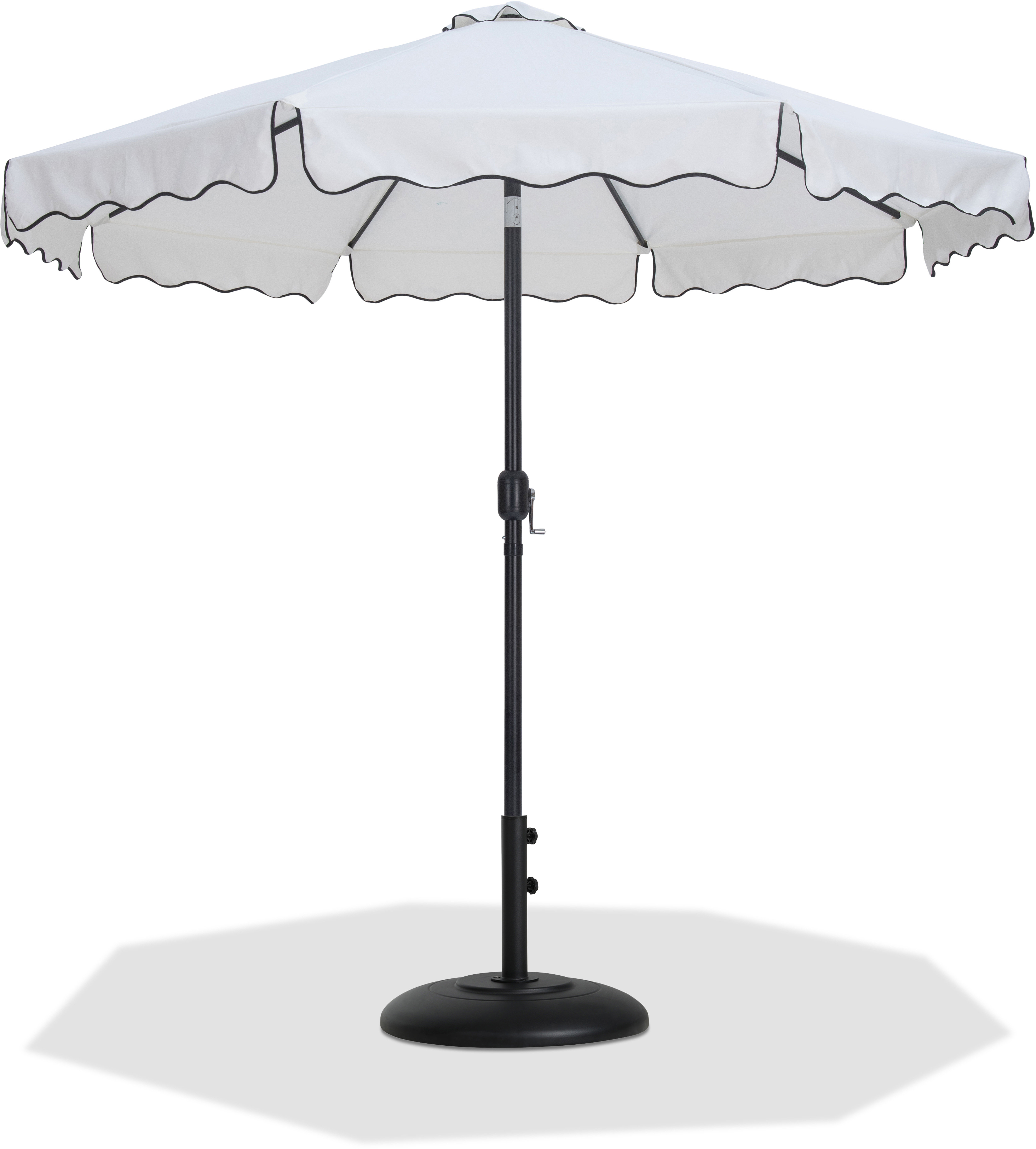 Arlmont & Co. Chavonte Fabric With Piping / Aluminum Patio Umbrella ...