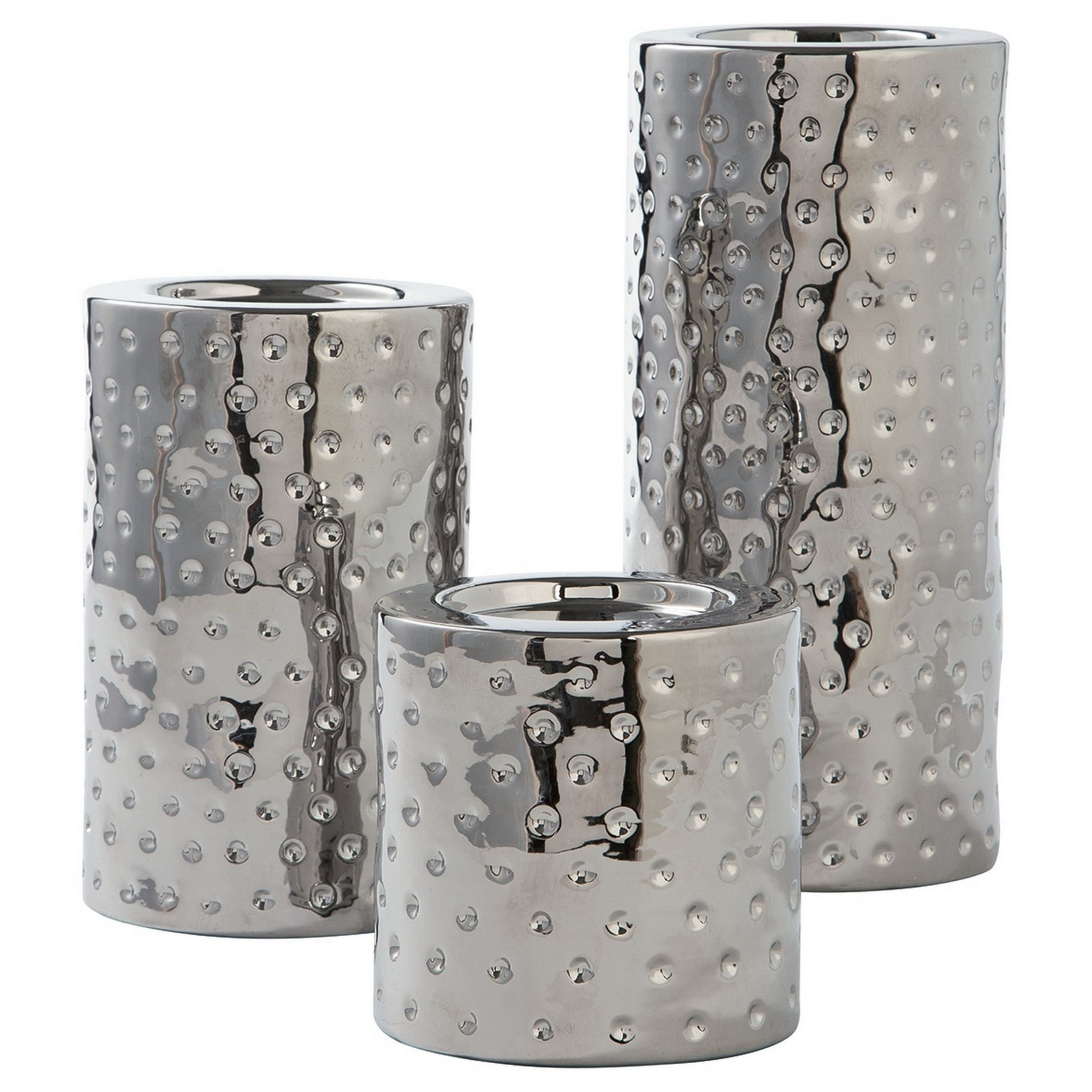 Dakota Fields 3 Piece Ceramic Tabletop Hurricane Set & Reviews | Wayfair