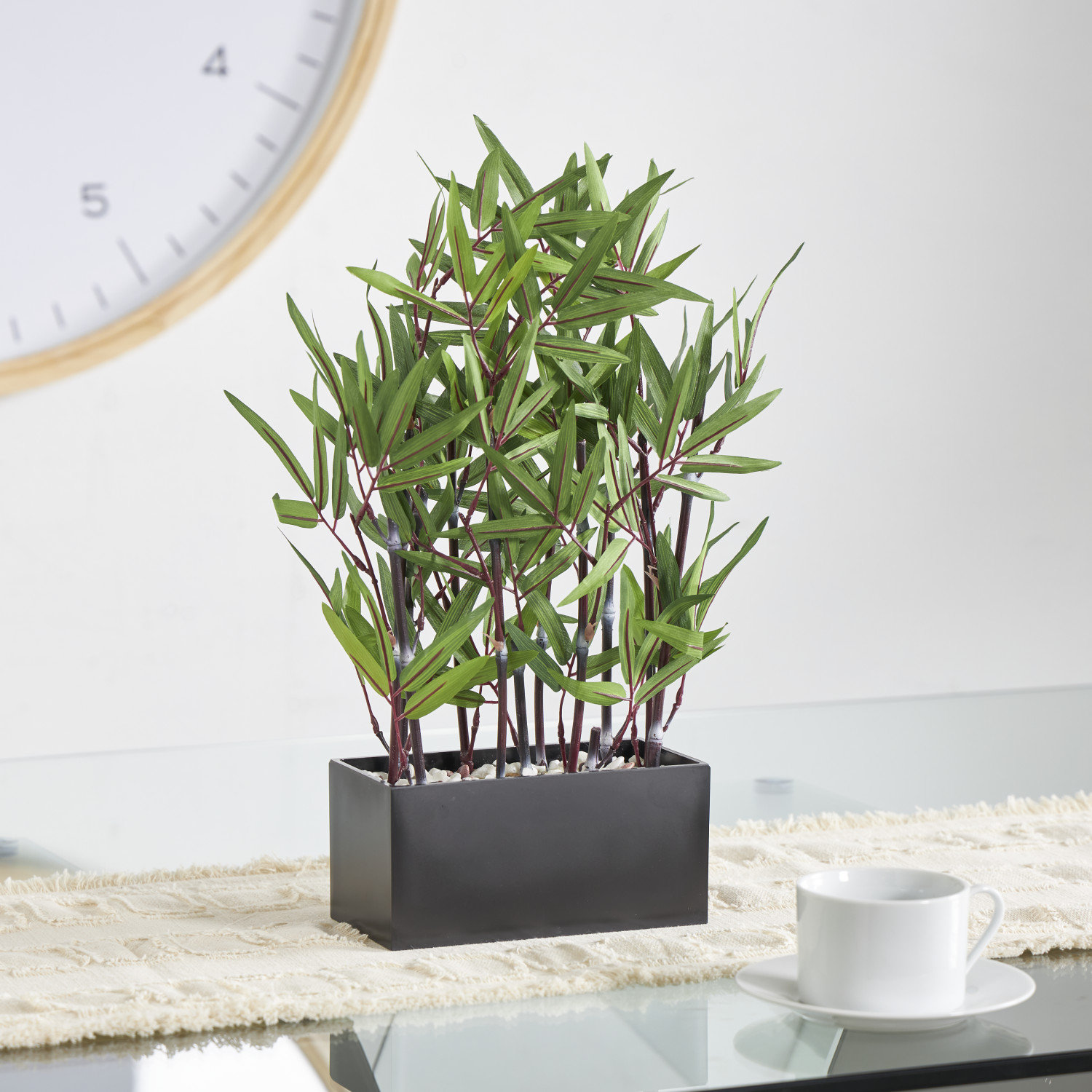 Primrue Faux Foliage Artificial Plant with Black Melamine Pot & Reviews ...