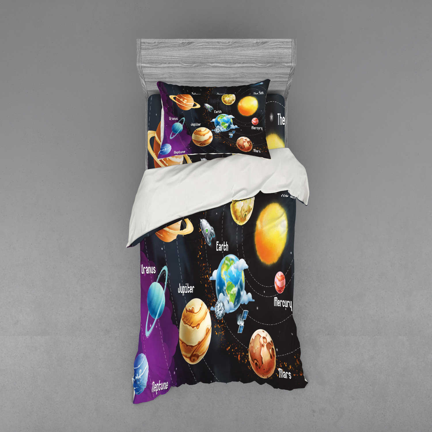 Ambesonne Solar System of Planets Milky Way Neptune Venus Mercury ...