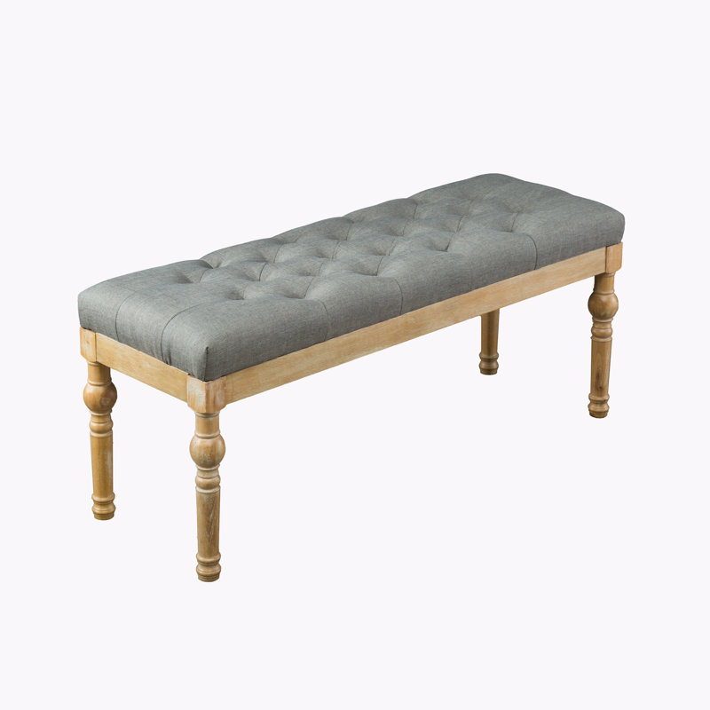 Rosalind Wheeler Solid Wood Button Tufted Bench | Wayfair