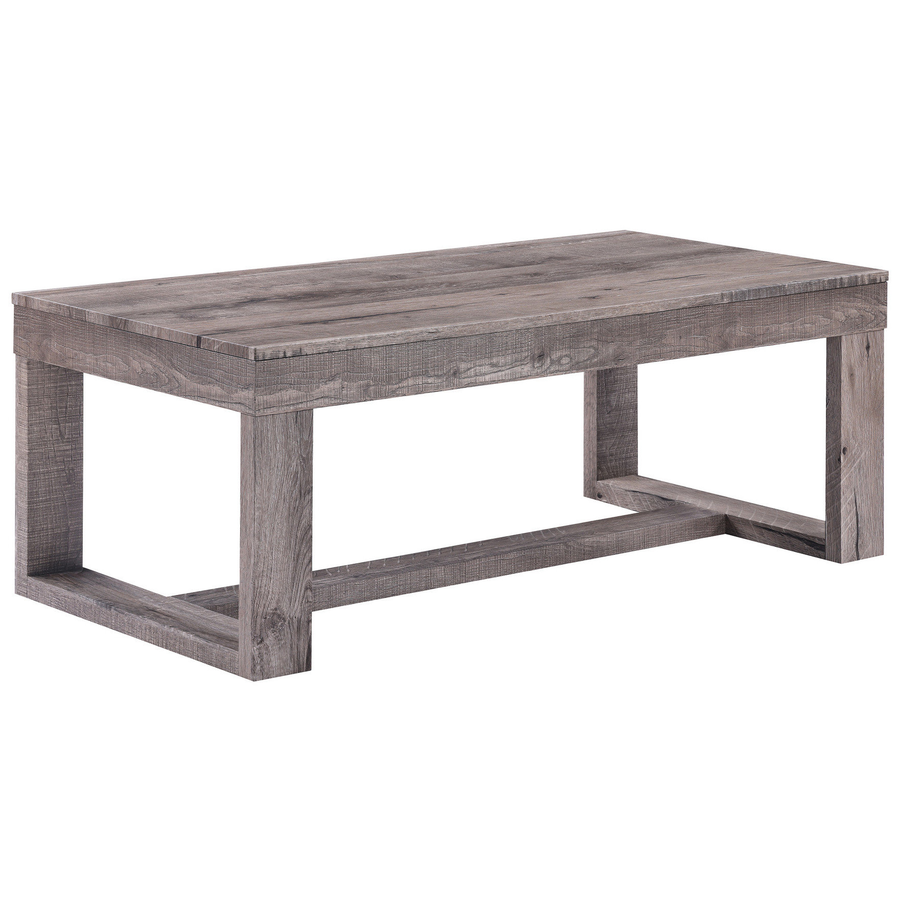 xingguangya Rustic Brown Coffee Table With Rectangular Top, For Home ...