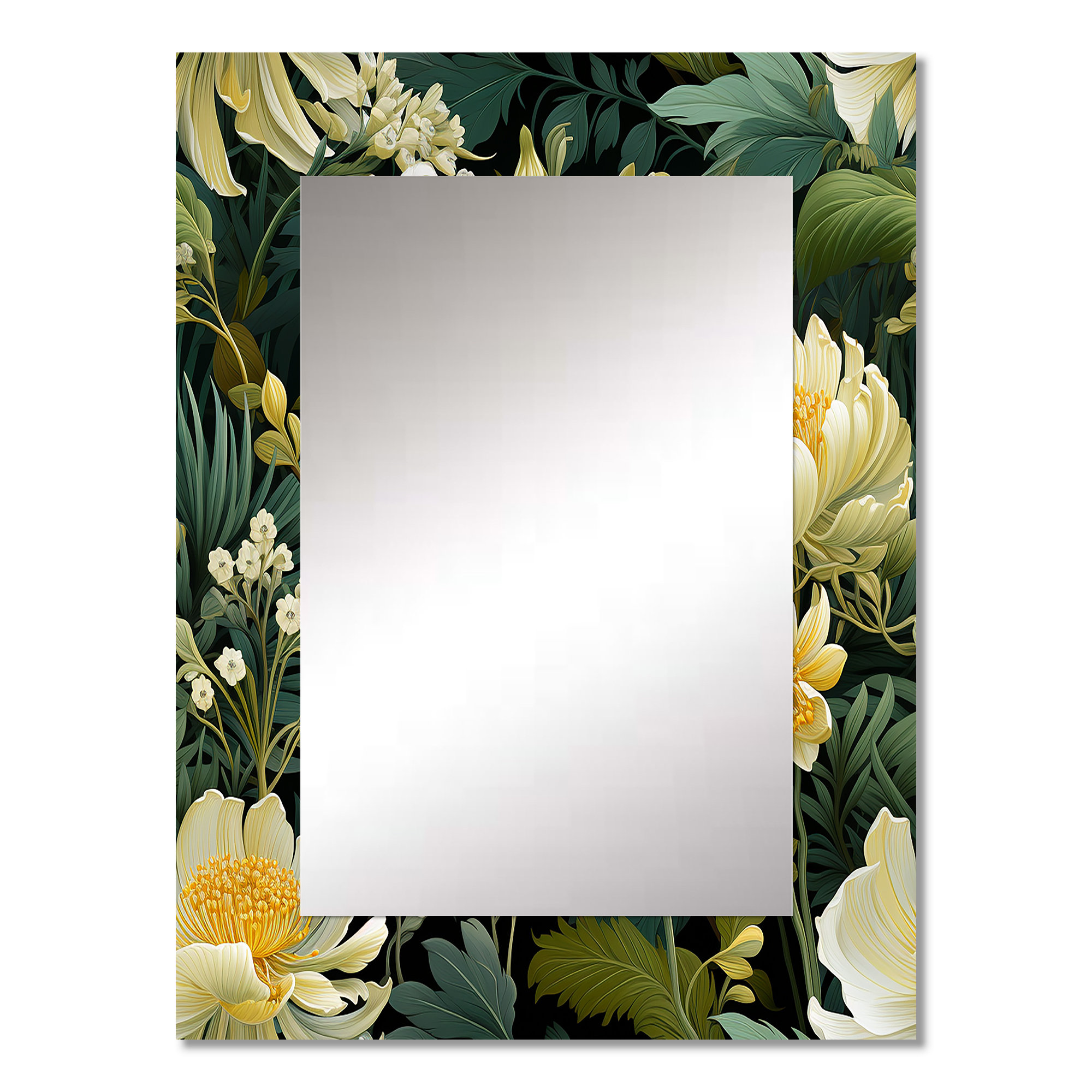 Bungalow Rose Ayslin Botanical Green And Yellow Poppies Garden - Floral ...