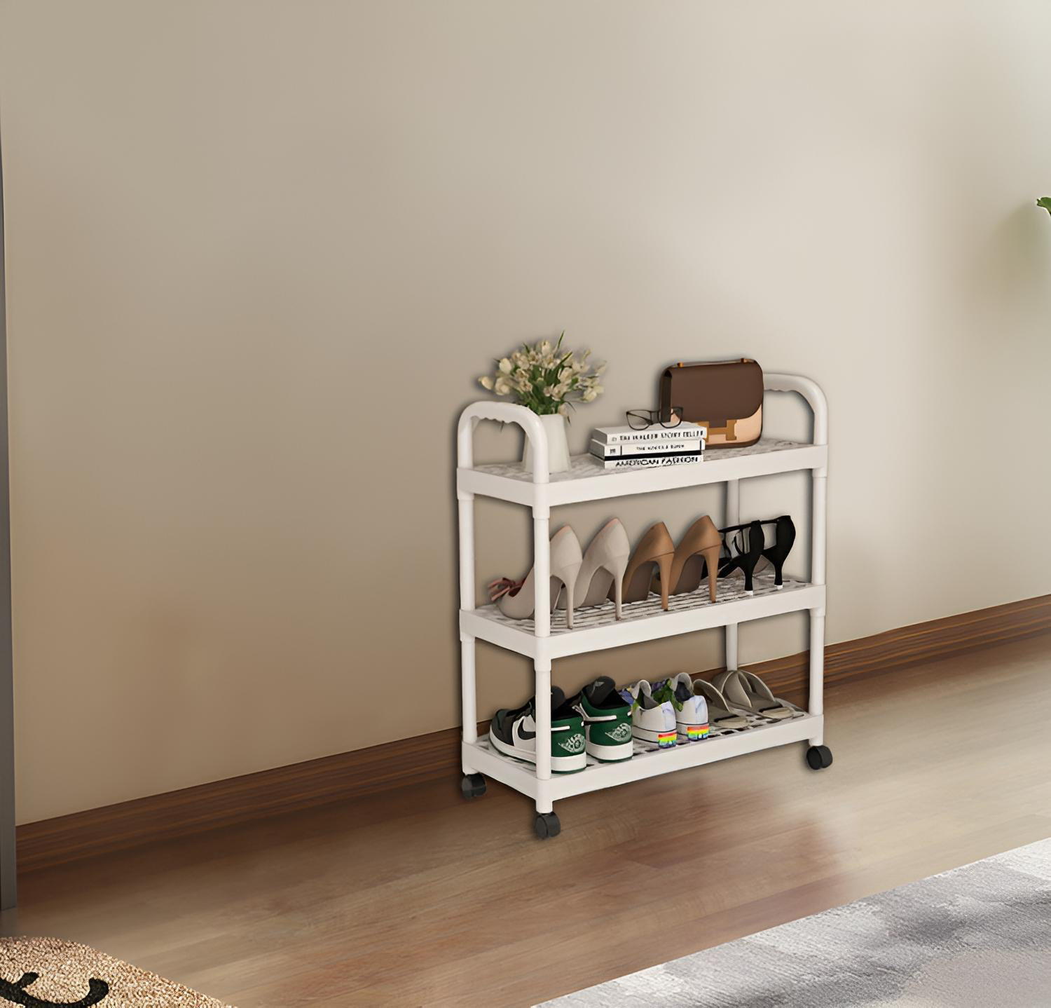 Rebrilliant Compact Multi-Layer Shoe Rack For Small Spaces | Wayfair