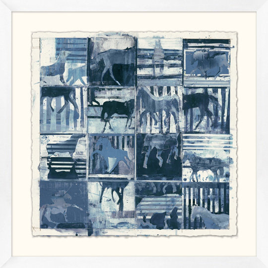 Wendover Art Group " Du Bleu Partout " | Wayfair