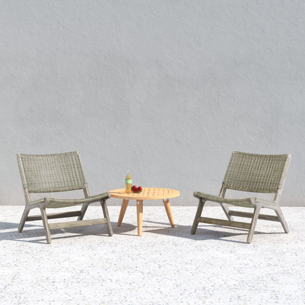 AllModern Oregon Teak 2 - Person Outdoor Seating Group & Reviews ...