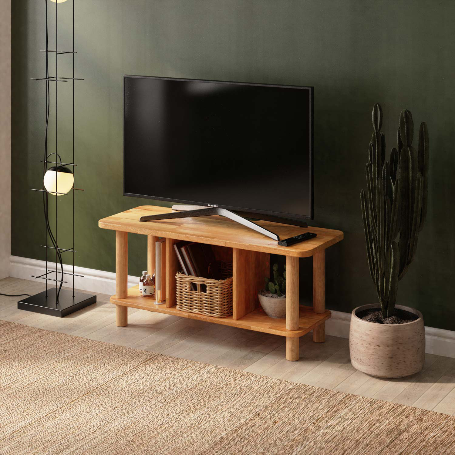 Loon Peak® Solid Beech Wood TV Unit - Wayfair Canada