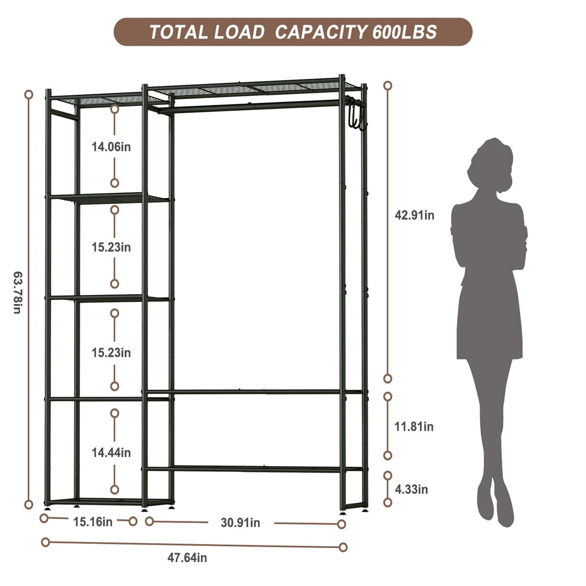 Stack man Rack For Hanging Clothes, Free Standing Closet Organizers And ...