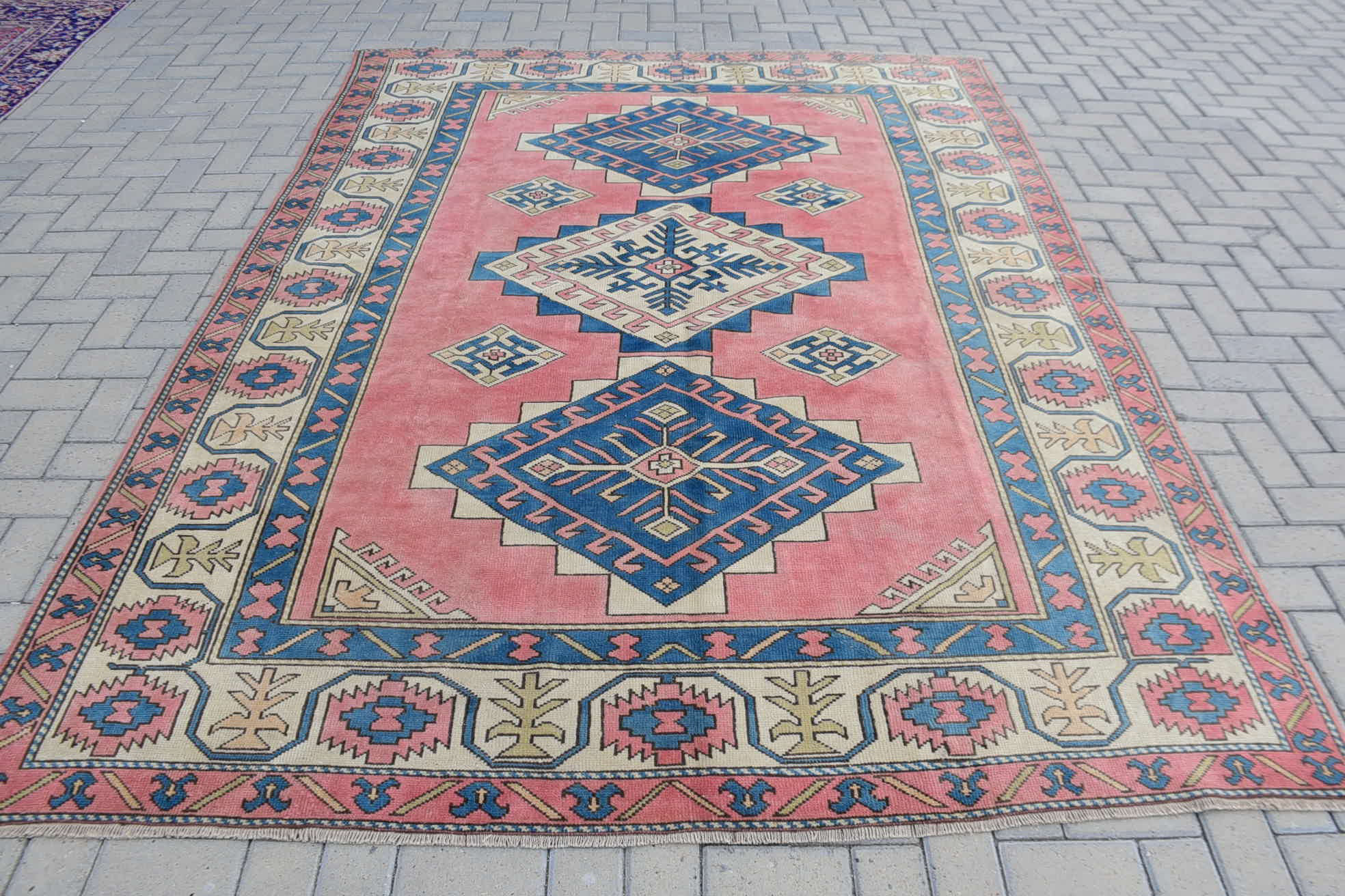 Bungalow Rose Turkish Rugs, 7x9.3 ft Large Rugs, Handwoven Rug ...