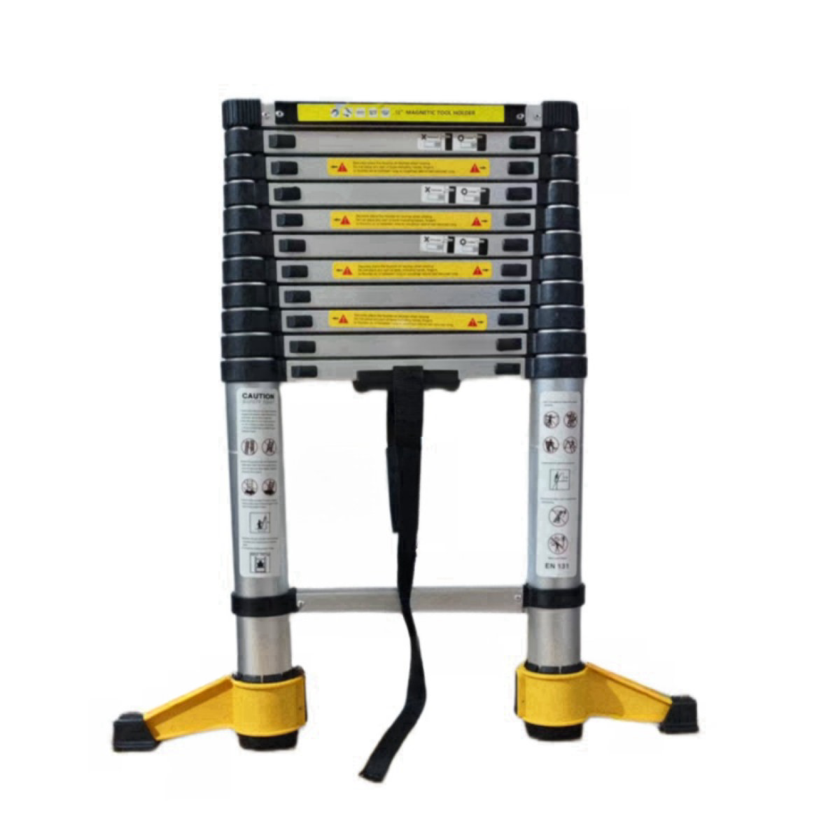 Ivy Bronx 11.5 FT Aluminum Telescopic Ladder, Equipped With 360 ...