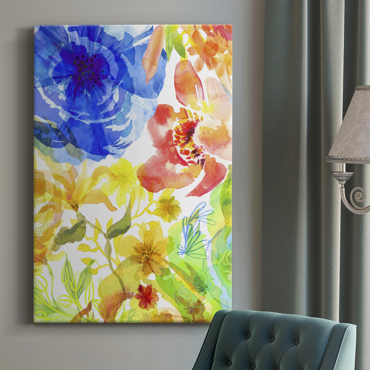Red Barrel Studio® Blossoms in the Sun VI - Wrapped Canvas Painting ...