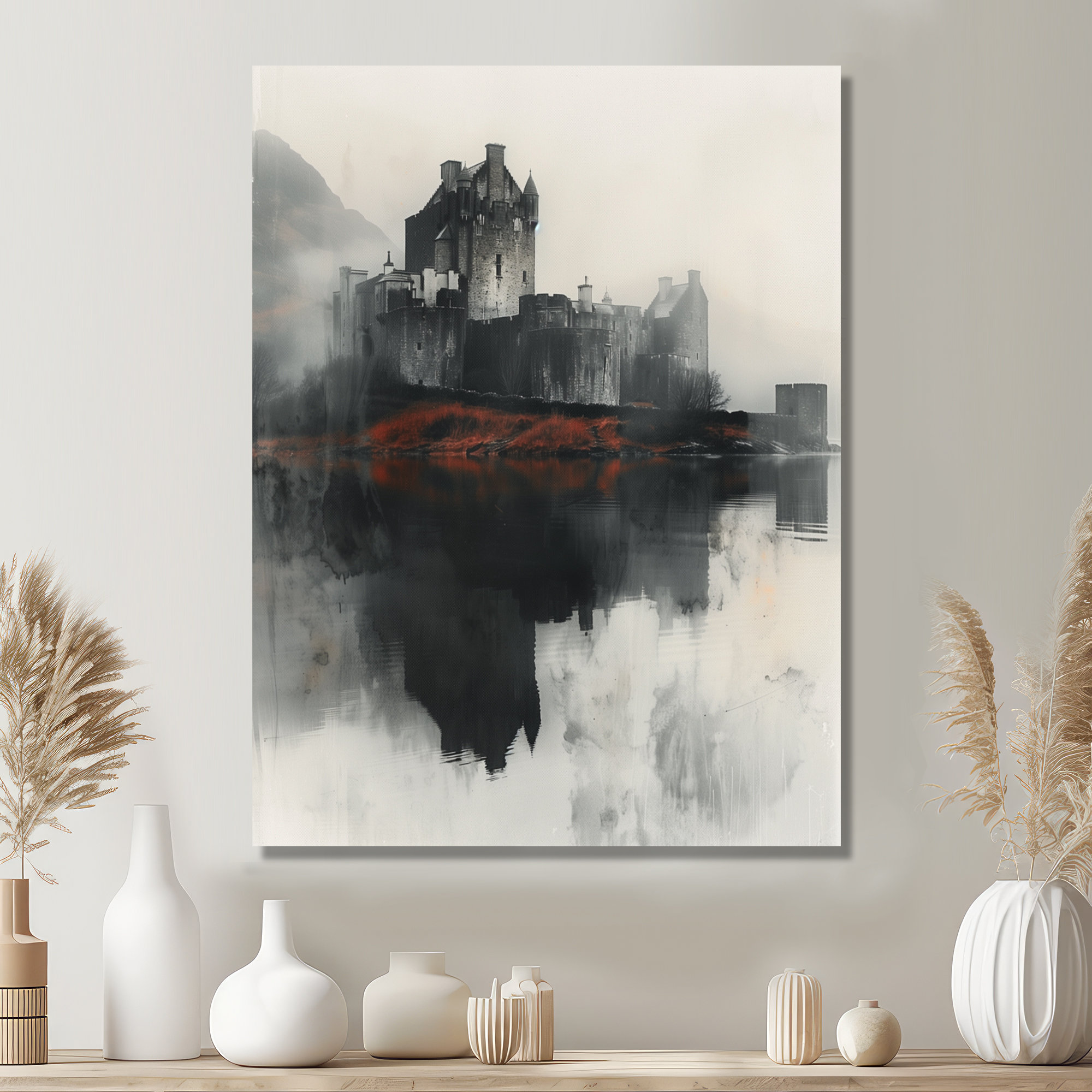 Williston Forge Monochrome Grey Medival England Castle - Castles Wall ...