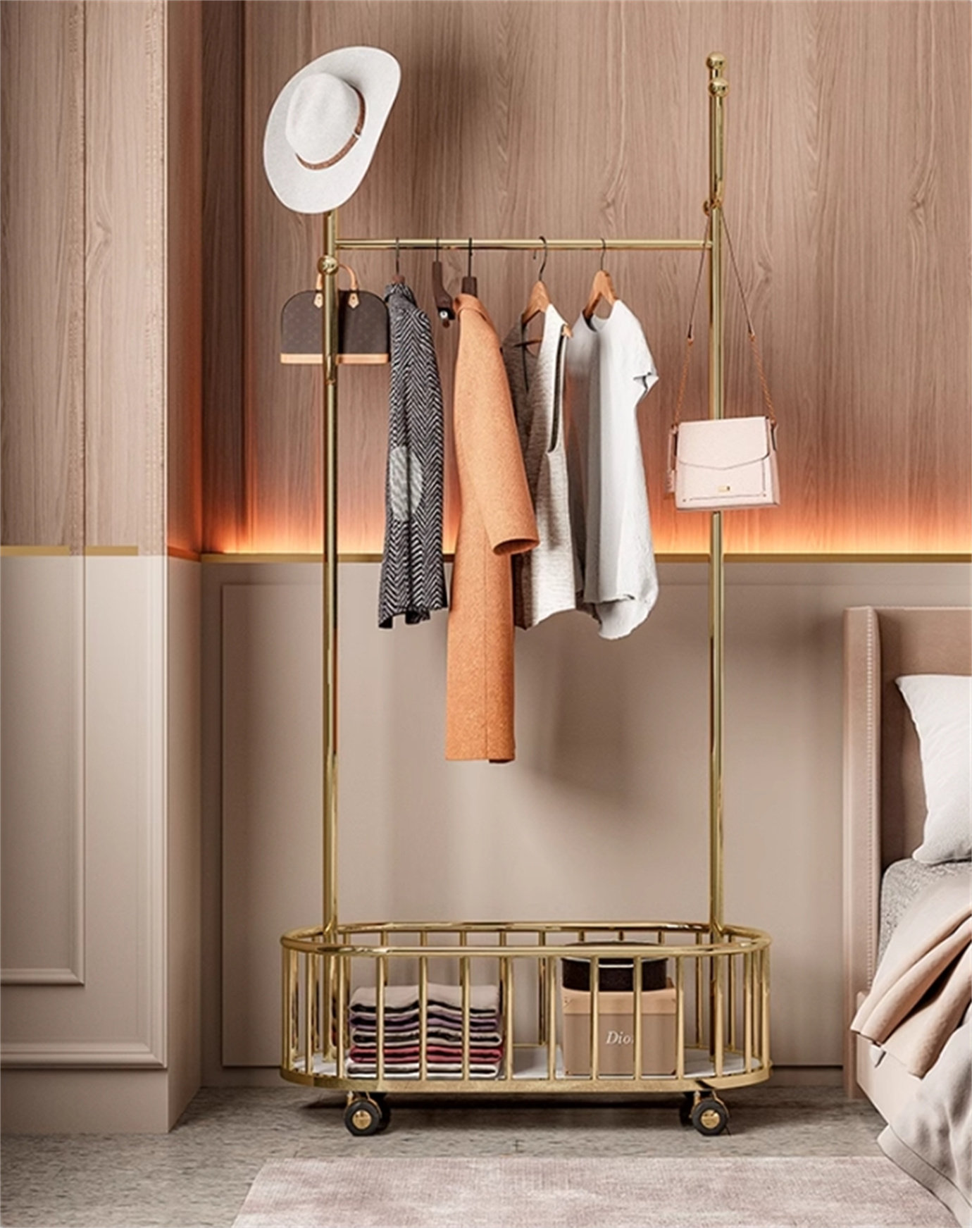 Thrones Designs Nordic Luxe Stainless Steel Clothes And Hat Stand | Wayfair
