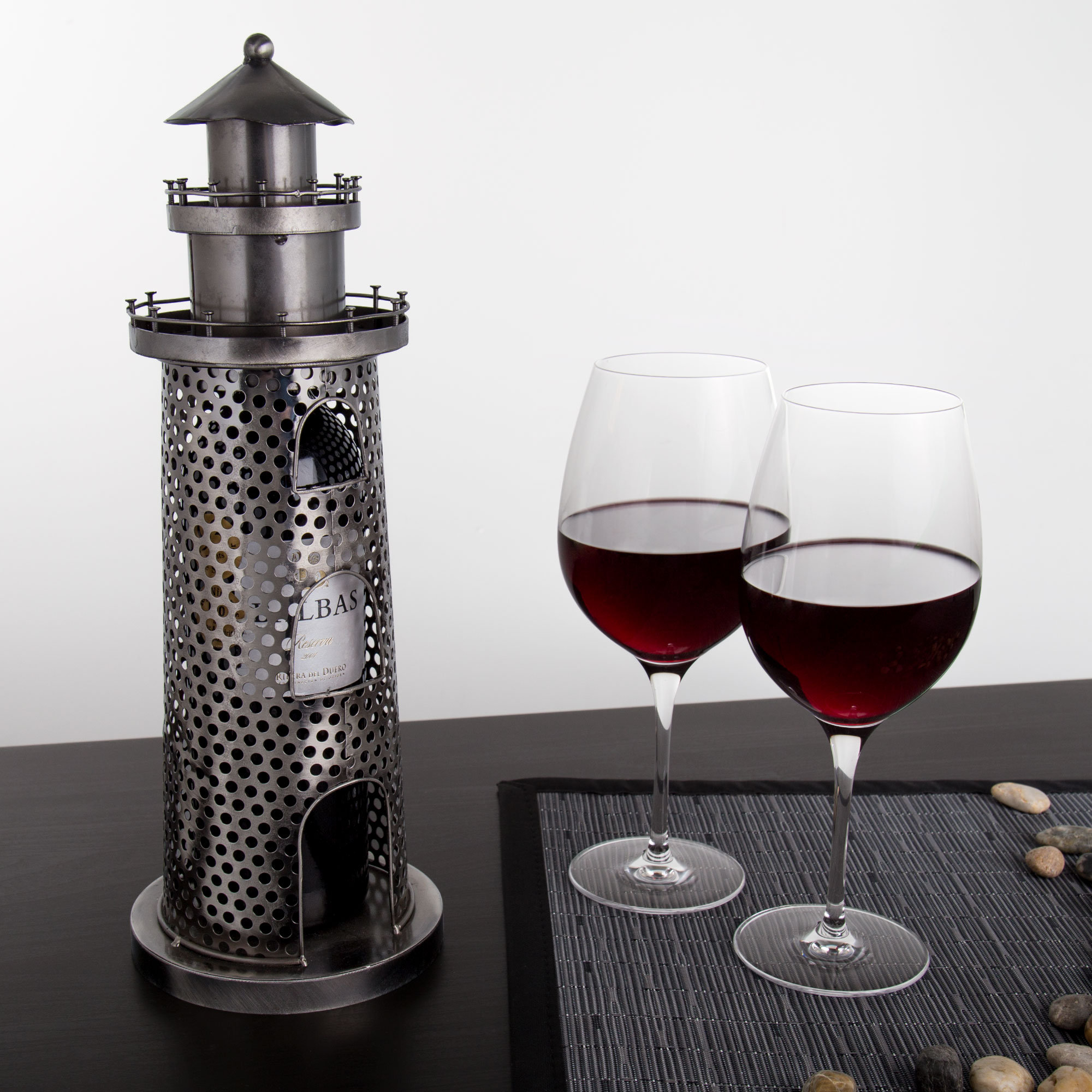 Breakwater Bay Schelbert Lighthouse 1 Bottle Tabletop Wine Bottle Rack ...