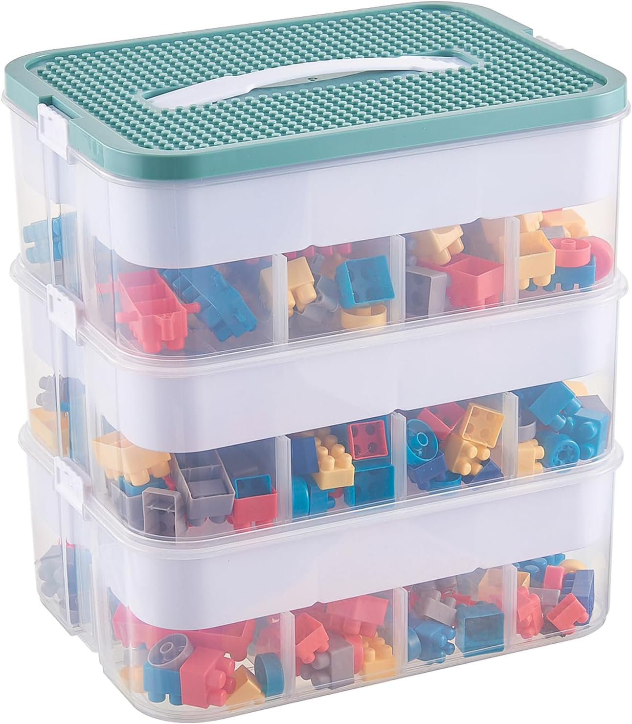 Brayden Studio® 3-layer Plastic Storage Organizer With Handle & Lid ...