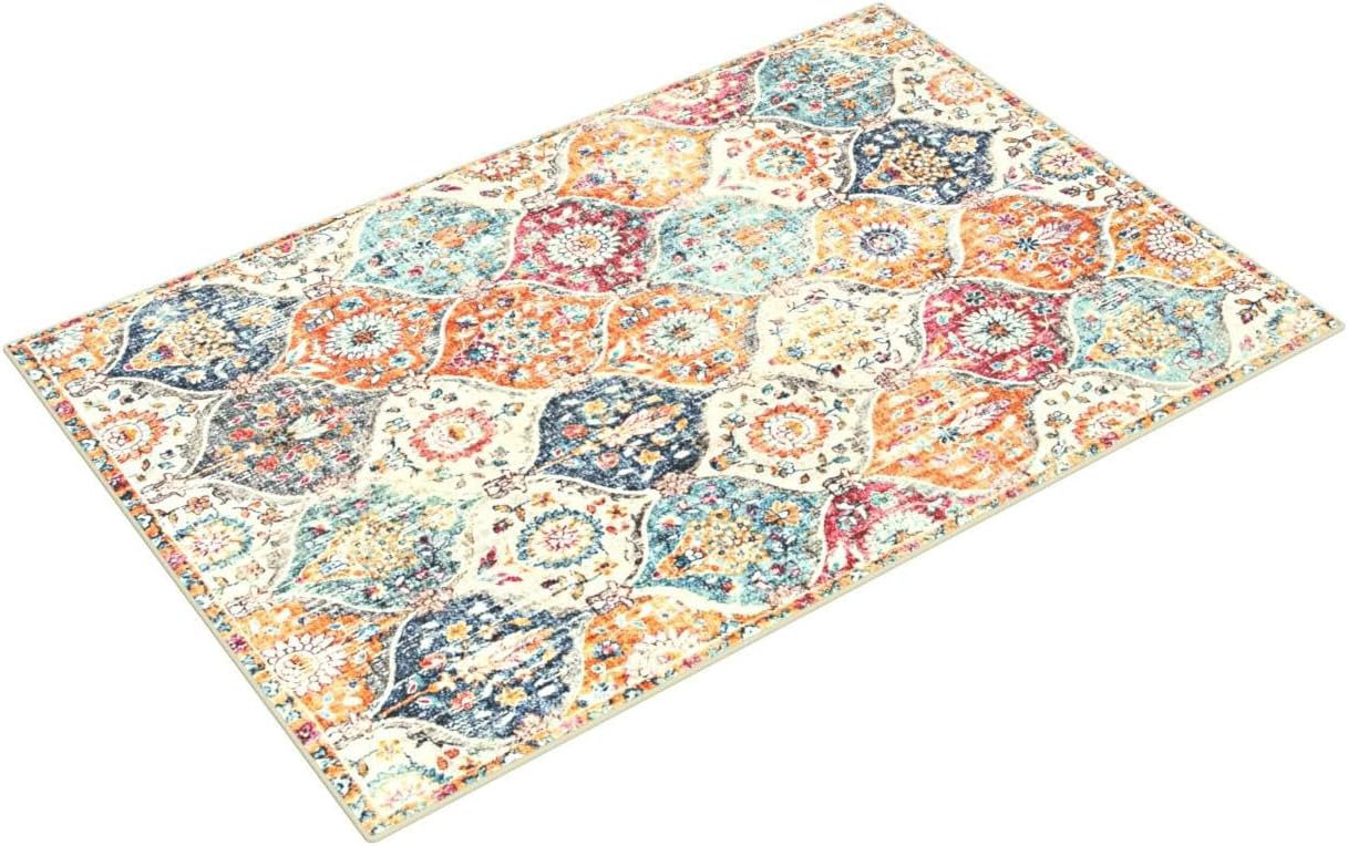 Bungalow Rose Moroccan Trellis Area Rug, 2x3 Entry Rug Non-Slip ...