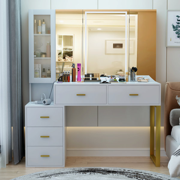 Everly Quinn Glenisha Vanity & Reviews | Wayfair