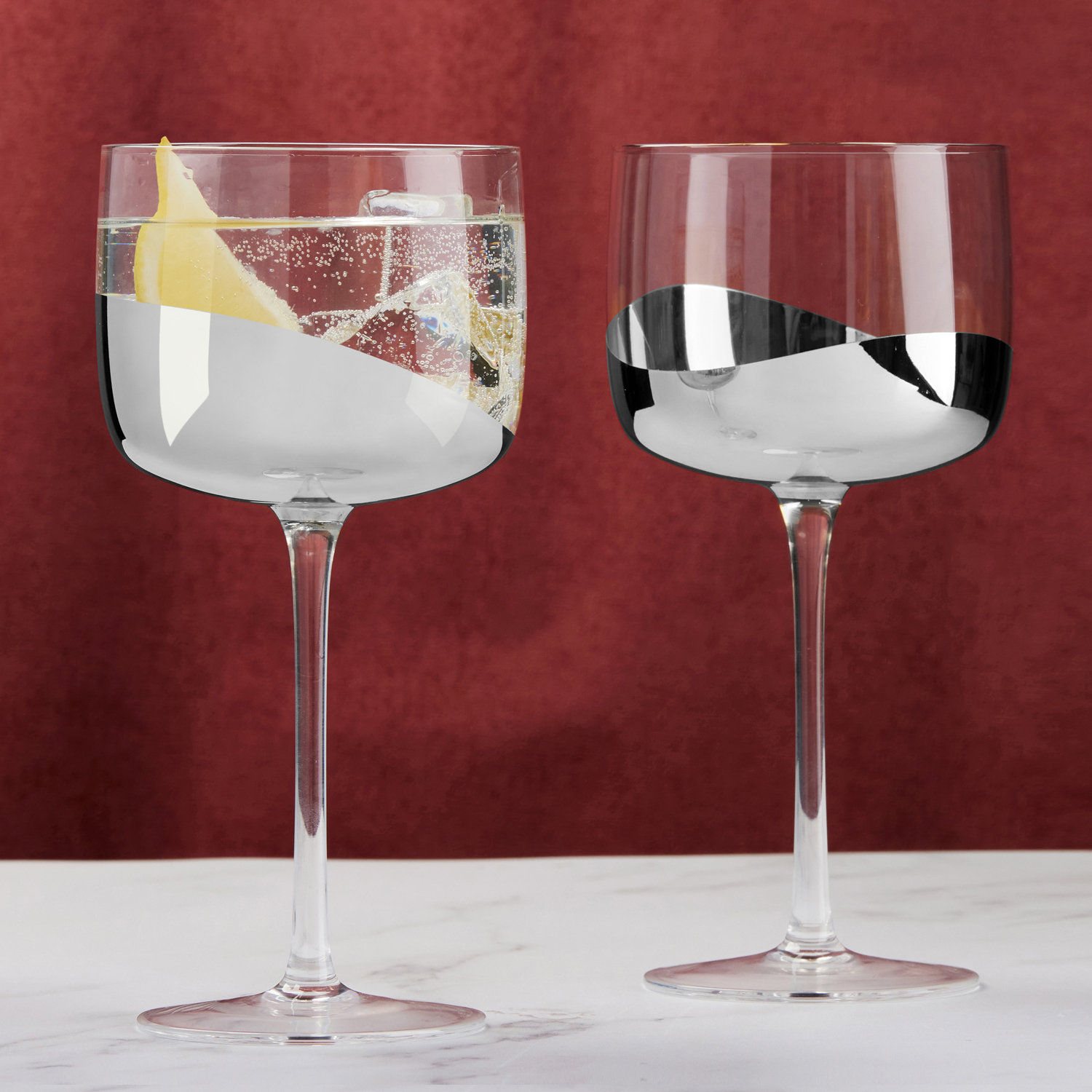 Anton Studio Designs Wave 18.5oz. Gin Balloon Glass Set | Wayfair