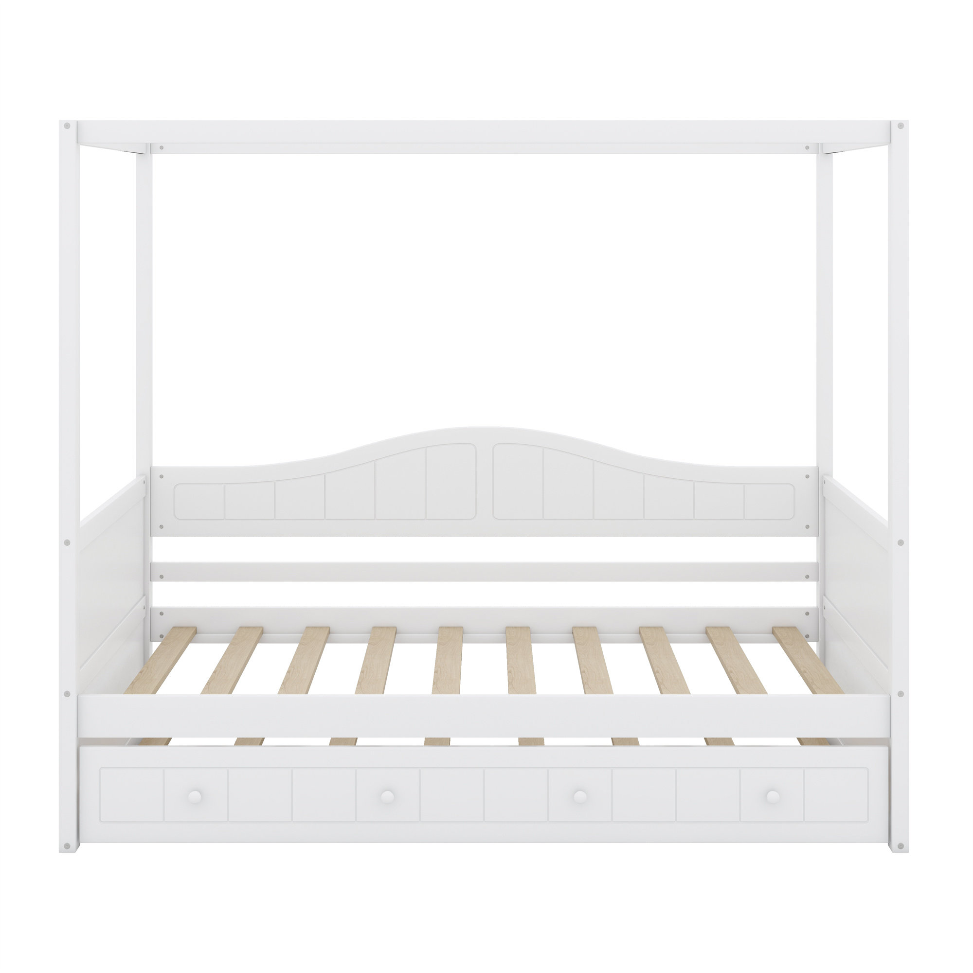 Red Barrel Studio® Canopy Day Bed With Trundle | Wayfair