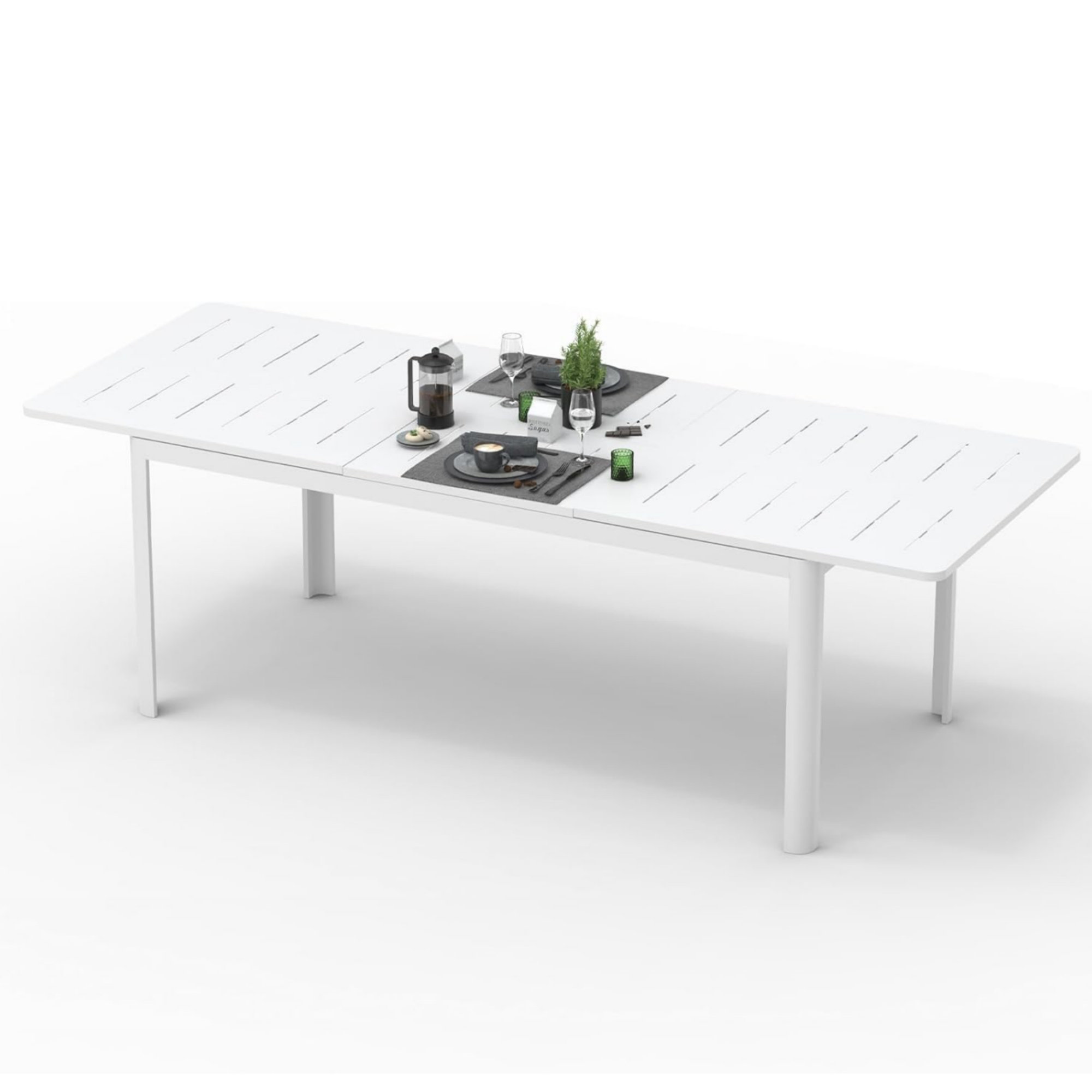 Latitude Run® Niko Patio Expandable Aluminum Dining Table | Wayfair
