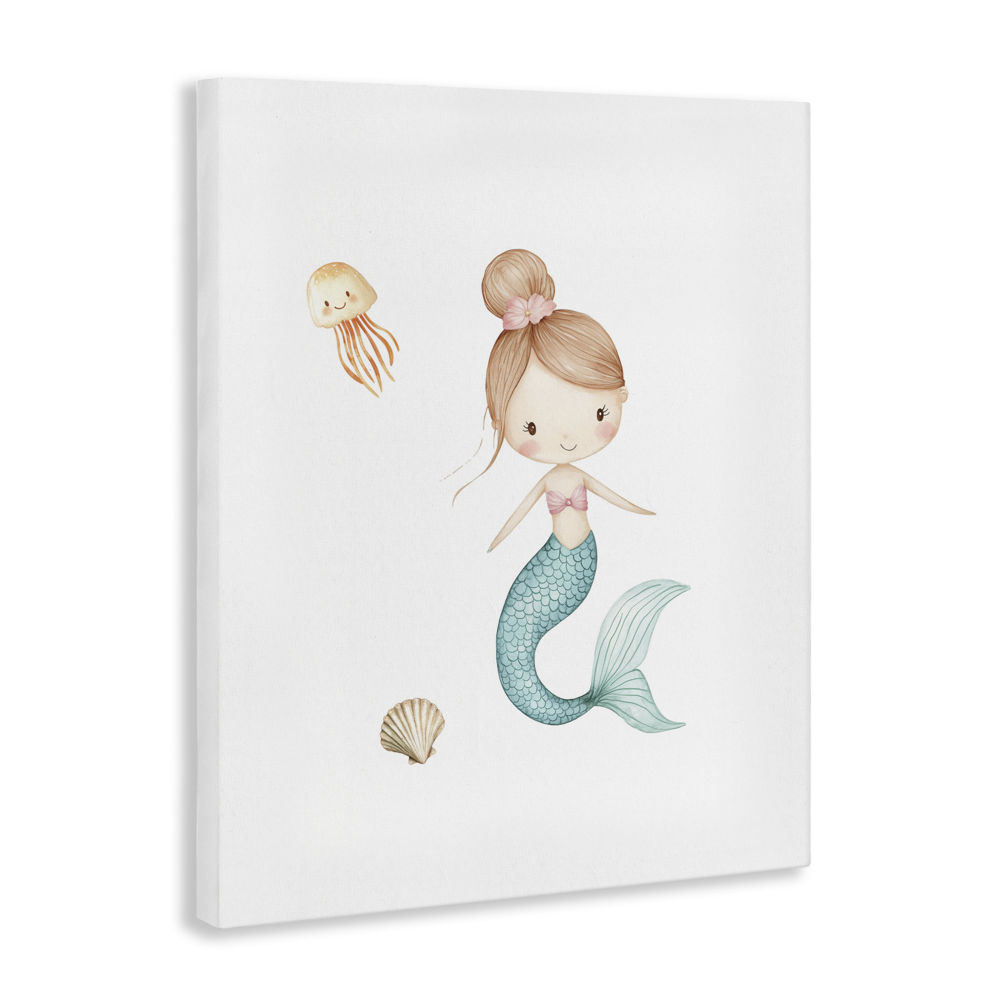 Dovecove Soft Mermaid & Jellyfish Canvas, design by Christine Simpson ...