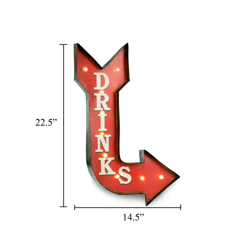 Williston Forge 22.5'' Food & Beverage Themed LED Marquee Sign ...