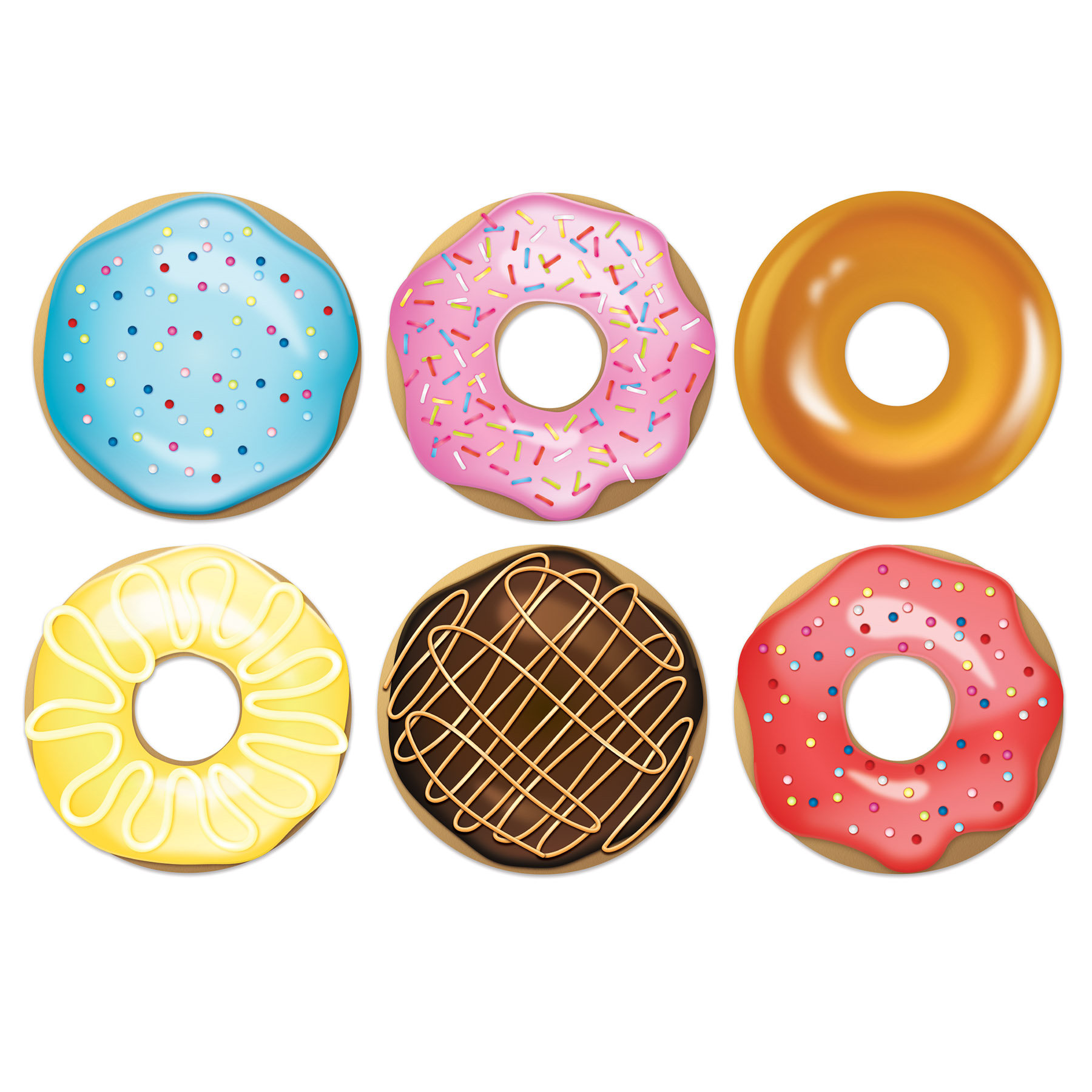 Trinx Donut Cutouts - 8" - Pack of 12 | Wayfair