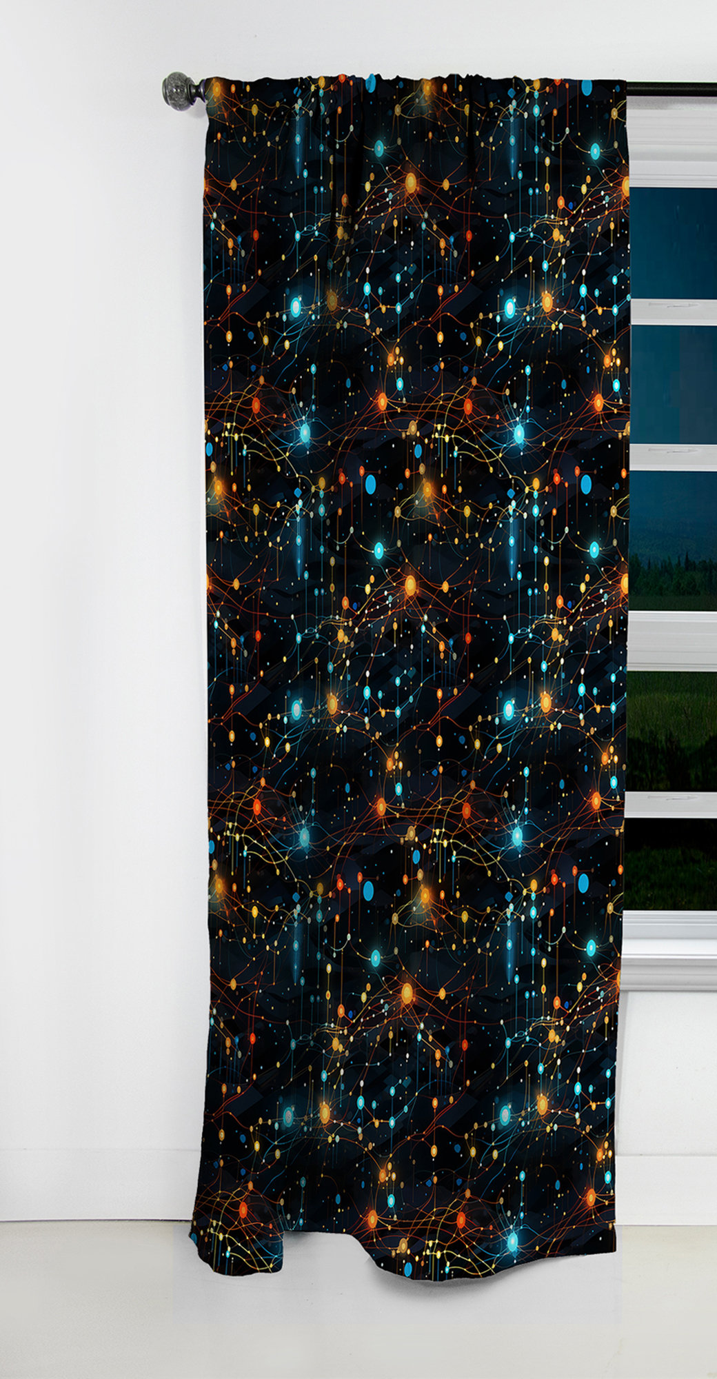 Design Art Blue Quantum Matrix Vision Geometric I - Abstract Geometric ...