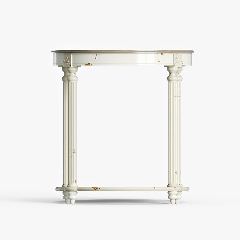 Ophelia & Co. Antique Round Side Table - Solid Wood Farmhouse Accent ...