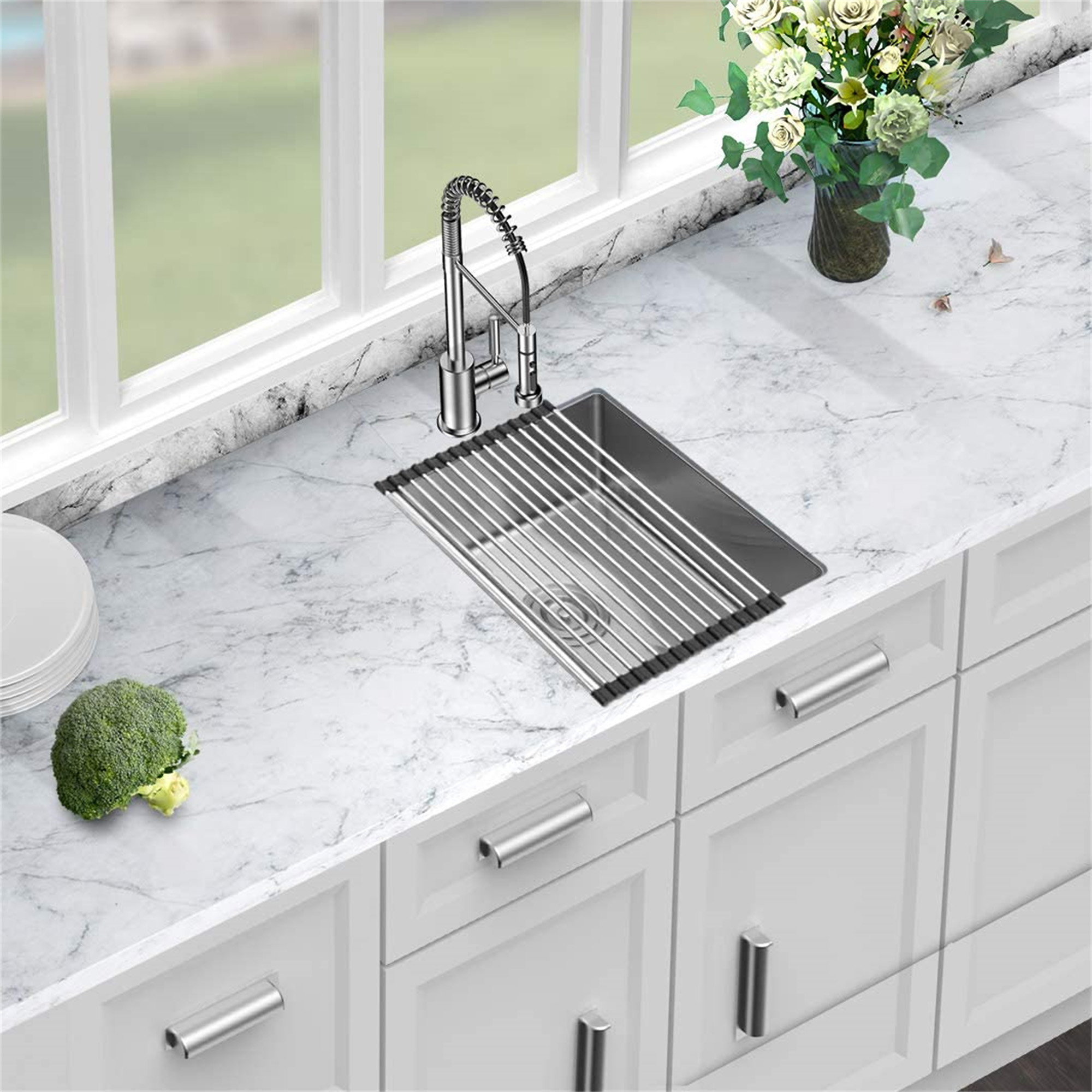 Ceballos Bar Sink Undermount - Sarlai 14"X18" Undermount Single Bowl ...