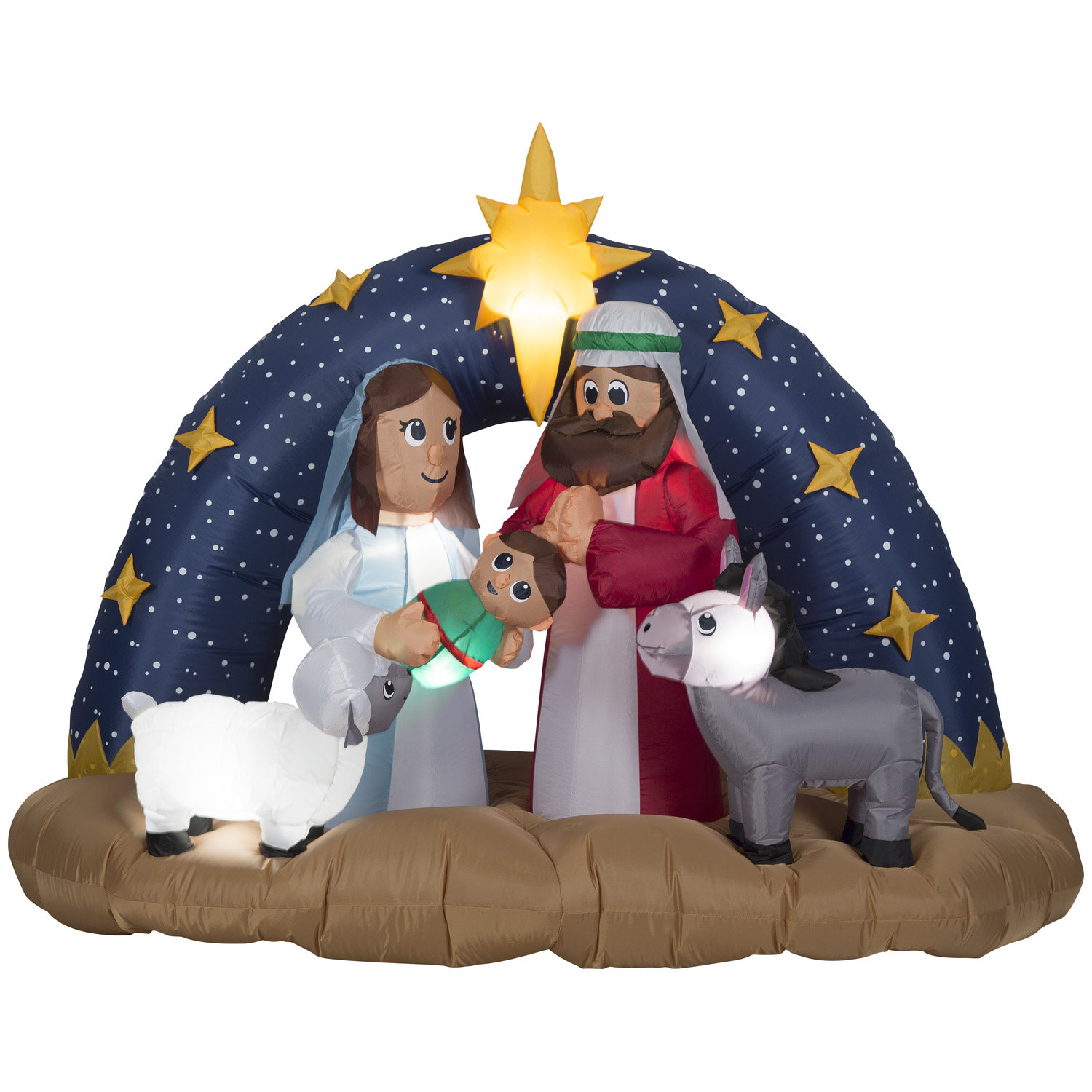 Gemmy Industries Christmas Inflatable Starry Nativity Scene | Wayfair