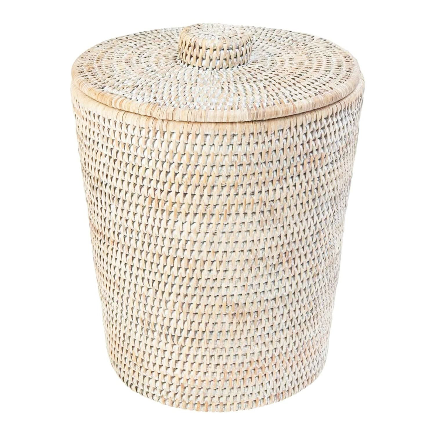 Ameriwood Color Wicker / Rattan Manual Lift Trash Can - 2 Gallons | Wayfair
