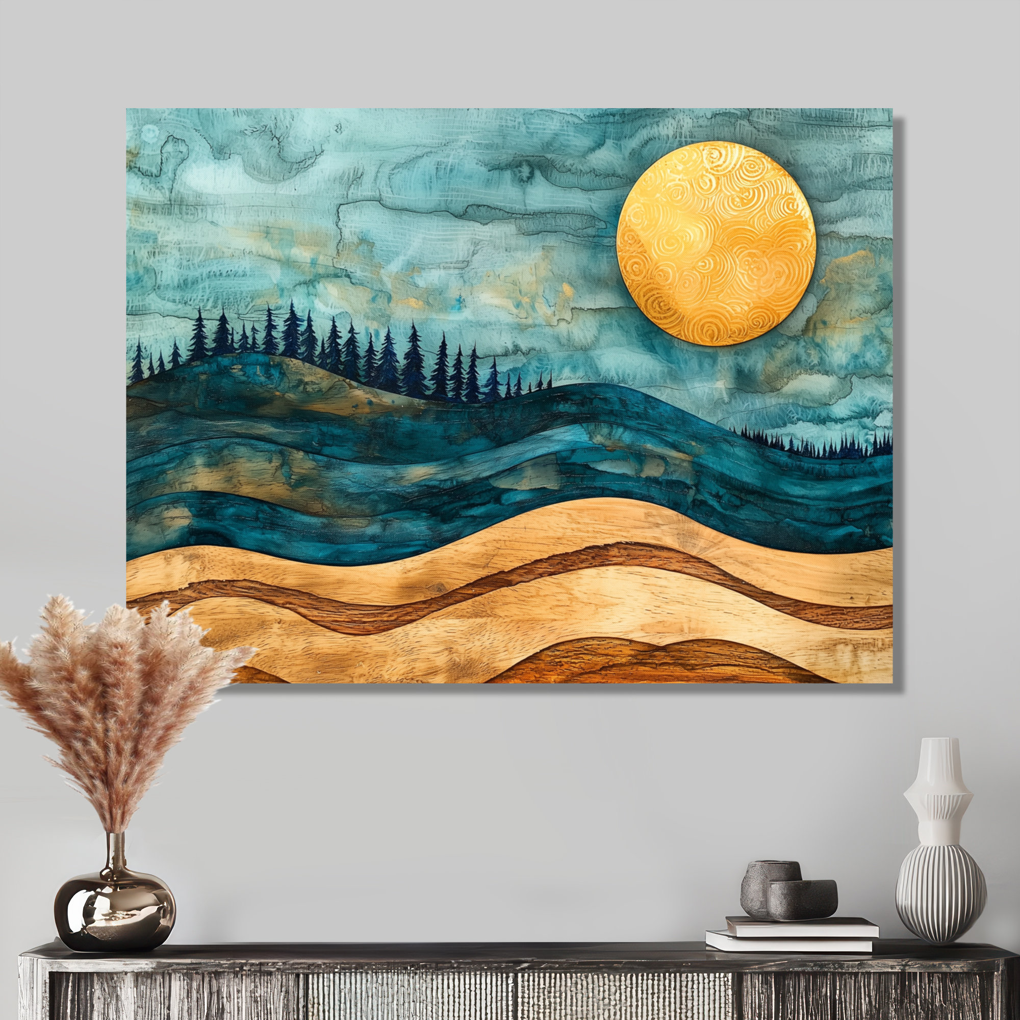 Millwood Pines Sahara Landscape Amber River Colors II - Desert Wall Art ...