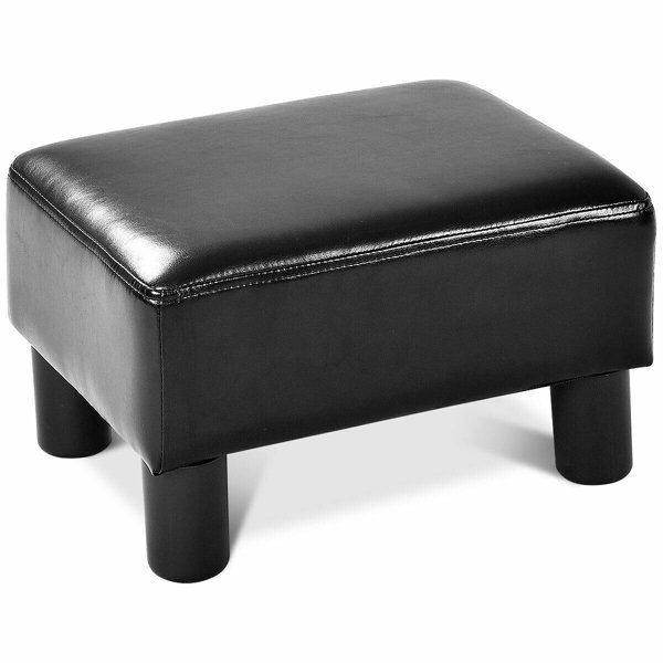 Ebern Designs Stimpson 16" Wide Faux Leather Rectangle Standard Ottoman ...