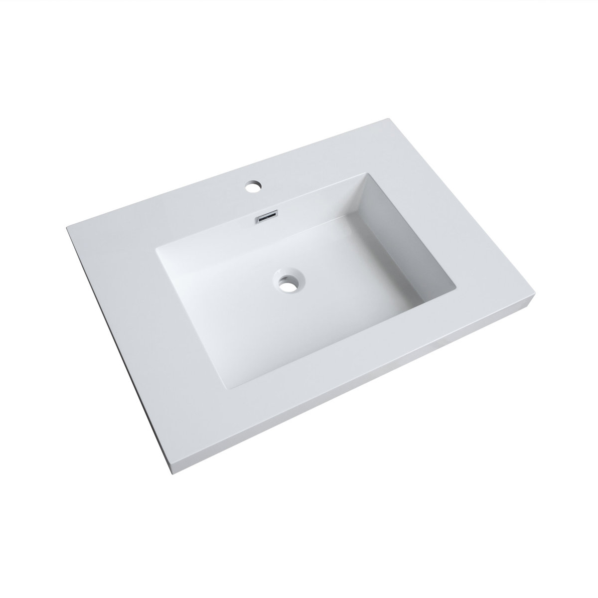 Dowell 31'' Rectangular Drop-In Bathroom Vanity Top with Overflow | Wayfair